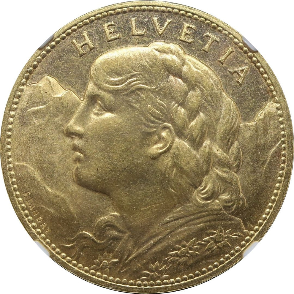 1925B スイス 100フラン金貨 ブレネリ MS63 NGC – CoinBlessing